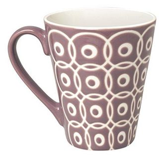 Excelsa Etnika Mug 275 ml, Porzellan, lila, 10.19 X 10.19 X 10 cm