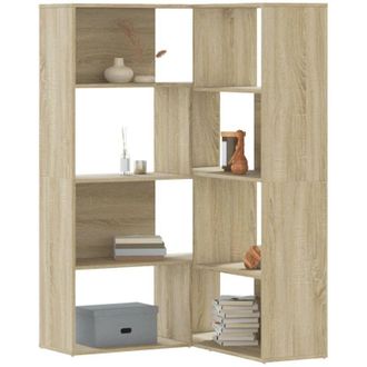 vidaXL Vidaxl - Biblioth&egrave;que dangle &agrave; 4 niveaux ch&ecirc;ne sonoma bois ding&eacute;nierie
