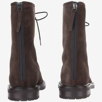 Legres Womens Ankle Boots Dark Brown Suede
