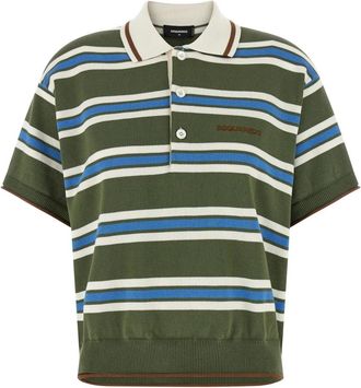 Dsquared2 Femme, Tops, Multicolore, Taille: 40 FR Polo en maille ray&eacute;e