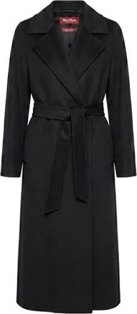 Max Mara Femme, Manteaux, Noir, Taille: 38 FR Manteau Ceintur&eacute;