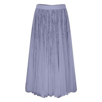 Generic DASONLUE Jupe longue en tulle pour femme - Jupe longue &agrave; paillettes - Jupe pliss&eacute;e &eacute;l&eacute;gante festive - Jupe pliss&eacute;e - Jupe d&eacute;t&eacute; - Costume de carnaval -