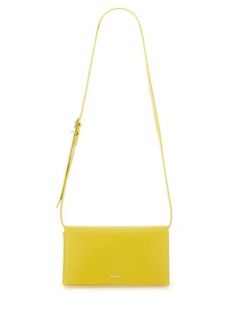Jil Sander Womens All-Day Bag Yellow Leather Shoulder