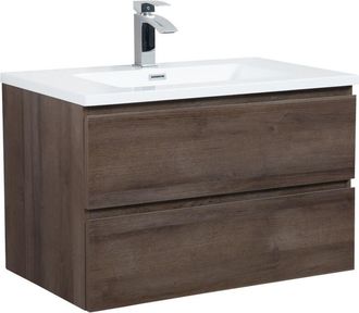 Badplaats Badezimmer Badm&ouml;bel-Set Angela 80cm - Braun eiche - Unterschrank