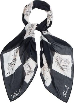 Karl Lagerfeld Foulard K/Ballet imprim&eacute; en soie