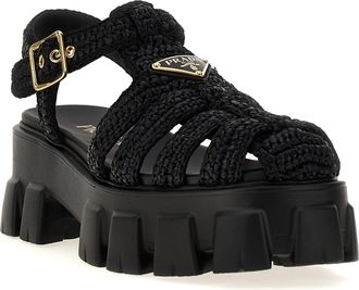 Prada Monolith Sandal - Black