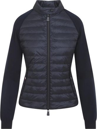 Moncler Femme, Vestes, Bleu, Taille: 40 FR Veste matelass&eacute;e zipp&eacute;e