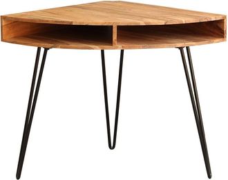 Miliboo Miliboo - Bureau dangle avec rangements bois massif et m&eacute;tal noir L75 cm gosby