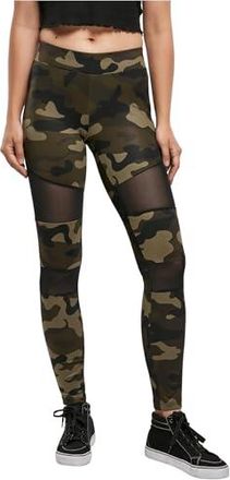 Urban Classics Legging Tech Mesh Camouflage Femme Femme Legging Camouflage forêt/Noir XXL