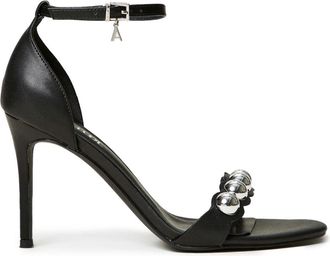 Twin-Set Sandalen mit Nieten 100mm - Schwarz