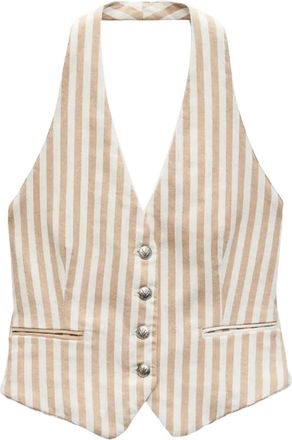 Rag & Bone débardeur rayé à dos-nu - Tons neutres
