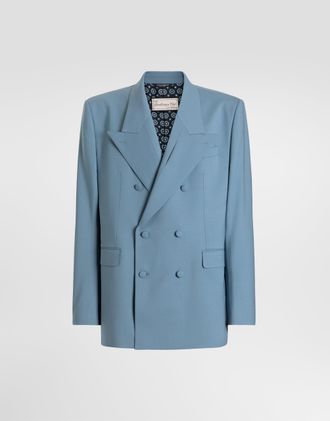 Dolce & Gabbana Double-breasted Sinatra Wool Gabardine Jacket - Mann Anz&uuml;ge Und Blazer Black 44