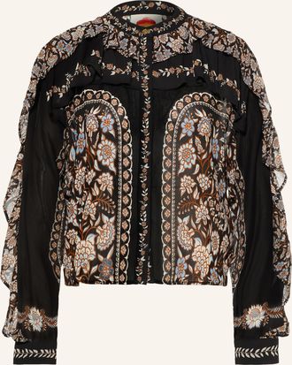 Farm Rio Farm Rio Bluse Daniela Mit Volants schwarz