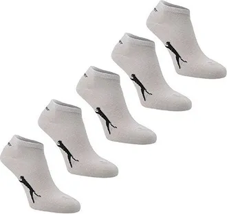 Slazenger Socks Uwear Lot de 5 paires de chaussettes de sport pour homme Blanc Pointure 40-45