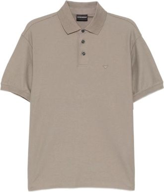 Emporio Armani Homme, Tops, Brun, Taille: 2XL Polo en Piqu&eacute; Coupe Classique