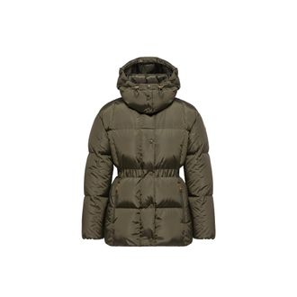 Moncler Moncler Doudoune Courte &Agrave; Capuche Agneux, Femme, Vert, Taille: 00