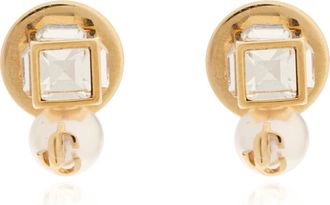 Jimmy Choo London Femme, Accessoires, Jaune, Taille: ONE Size JC Pearl Cube Studs