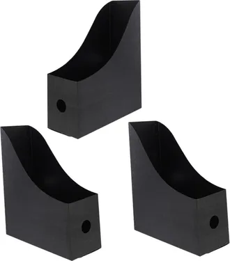 PartyKindom 3stücke Teiliges Schreibtisch-Organizer Aus Schwarzem Stabiler Dokumentenhalter Für Dateien Magazine Und Akten Praktischer Ordner Organizer Für Büro U