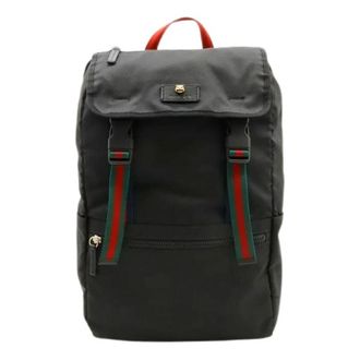 Gucci Pre-owned Techno Canvas Leder Rucksack - - Pre-owned - Damen - Schwarzk - ONE SIZE