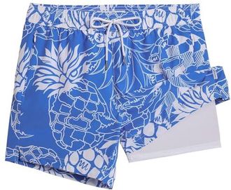 Maamgic Maillot de Bain pour Hommes avec Compression Short de Bain 2 en 1 | 5.5 Séchage Rapide Short de Natation décontracté Boardshorts avec Pantalon intérie