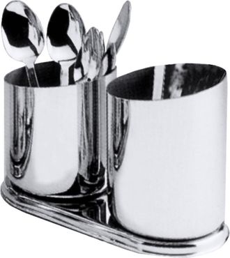 Contacto Edelstahl L&ouml;ffelbecher-Fl&ouml;te mit zwei Bechern