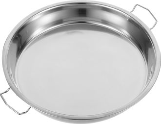 Healifty Dampfgarer f&uuml;r Kalte Nudeln aus Edelstahl 28cm mit Griff und Magnet Teller Vielseitiger Edelstahl Speiseteller f&uuml;r K&uuml;che und Dampfgaren