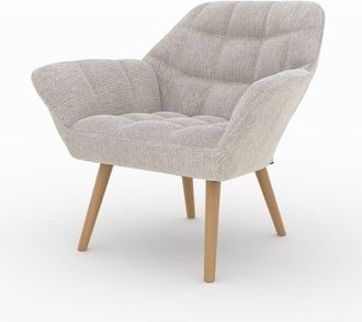 Rendez-Vous Déco Fauteuil en tissu gris clair - SIMBA