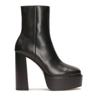 Kazar Schwarze Lederstiefel mit Plateau und Pfennigabsatz - - Shoes - Damen - Schwarzk - 37 EU