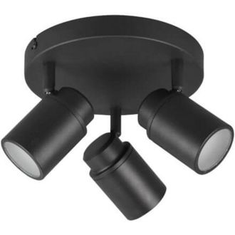 Trio Spot muralplafond 3xgu10 max5w noir mat ip44 angelo 50216706 50216706 50216706