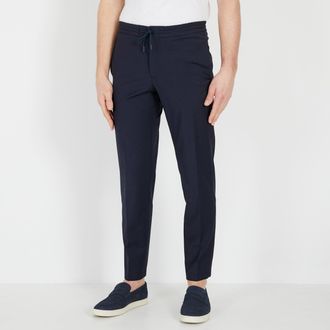 Eden Park Pantalon Taille &Eacute;lastiqu&eacute;e Bleu Fonc&eacute; Old Ref Pp