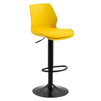 Generic Verstellbarer Barhocker aus PU-Leder - Armloser Drehstuhl f&uuml;r K&uuml;chentheken mit hydraulischer H&ouml;henverstellung, Moderne K&uuml;cheninsel-Sitzgelegenheit f&uuml;r