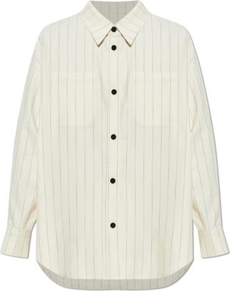 AllSaints Femme, Blouses et Chemises, Beige, Taille: 42 FR Olga Shirt