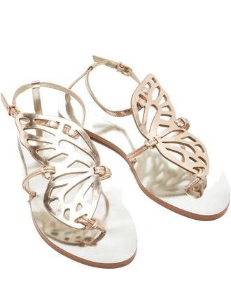 Sophia Webster ballerines butterfly en cuir - Or