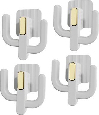 Garneck 4 Stück Teiliges Wandmontiertes Schuhregal mit Haken Schadenfreie Befestigung Platzsparender Schuh Hausschuh-Organizer für Bad Flur und Türbereich zur