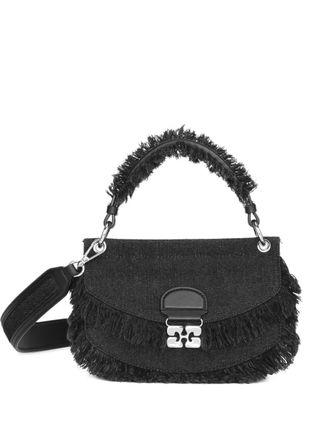 Ganni sac à main en jean - Noir