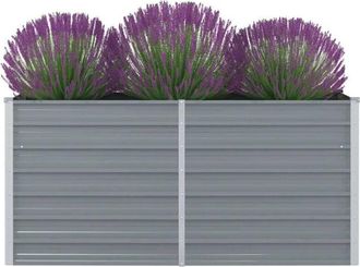 vidaXL Jardini&egrave;re 160 x 80 x 77 cm Gris Acier galvanis&eacute;