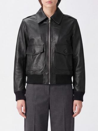 A.P.C. A. P.C. Bomberjacke aus Rindsleder mit klassischem Kragen und Rei&szlig;verschluss