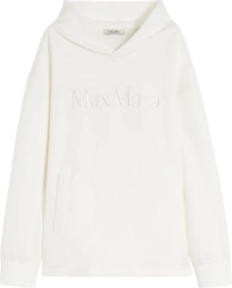 Max Mara Femme, Sweatshirts et sweats &agrave; capuche, Blanc, Taille: 40 FR SweaT-shirt en jersey