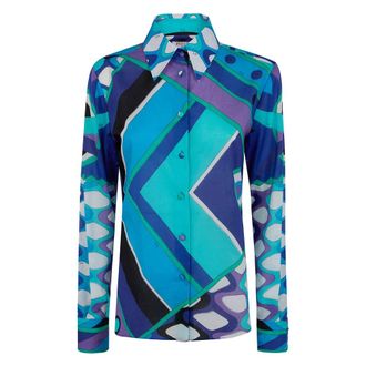 Pucci Femme, Blouses et Chemises, Multicolore, Taille: 44 FR Chemise en coton imprim&eacute; Vivara