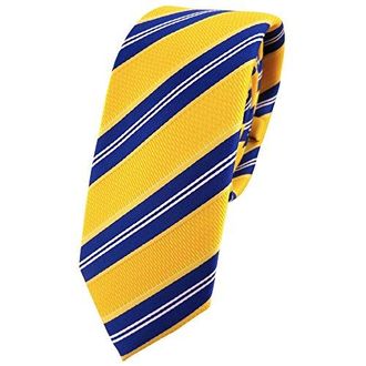 TigerTie étroit Designer cravate orange jaune bleu blanc rayé - Tie