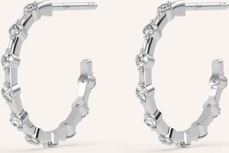 VEYNOU Veynou Creolen Daisy Aus 14 Karat Wei&szlig;gold Und 0,40ct. Lab-Grown Diamanten silber
