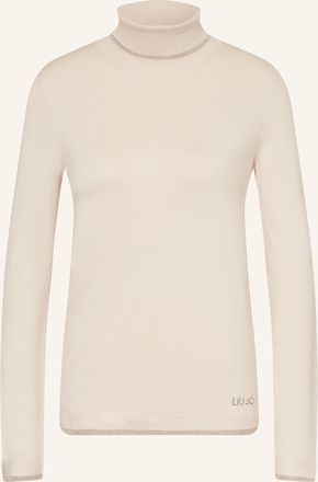 Liu Jo Liu Jo Rollkragenpullover Mit Glitzergarn weiss