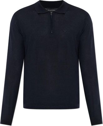 Emporio Armani Homme, Pulls, Bleu, Taille: M Pull Col Roul&eacute; en Laine avec Logo Brod&eacute;