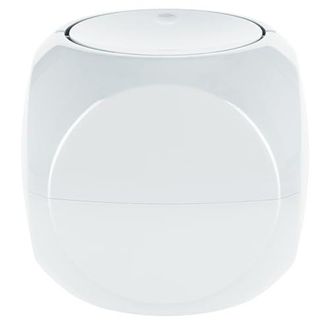 Spirella Poubelle cosm&eacute;tique R&eacute;cipient &agrave; d&eacute;chets Salle de Bains Bo&icirc;te &agrave; ordures &agrave; Couvercle pivotant 1 Litre Poubelle &agrave; Table Blanc