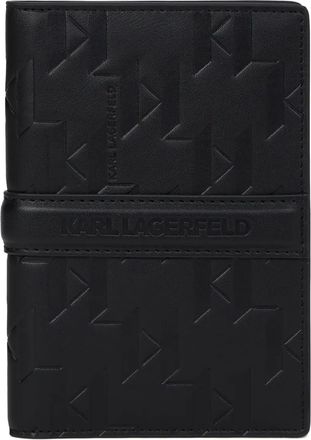 Karl Lagerfeld portefeuille à logo embossé - Noir