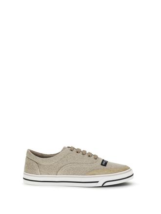Dolce & Gabbana Mens Sneakers Sailing Linen Beige Beige-Camel Upper Trainers Beige/camel