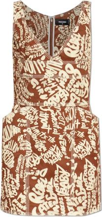 Dsquared2 Femme, Robes, Brun, Taille: 34 FR Denim Dress With Pockets