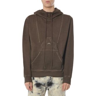 A-Cold-Wall* A-Cold-Wall, Homme, Sweatshirts et sweats &agrave; capuche, Brun, Taille: S Funnel Neck Sweat &agrave; capuche