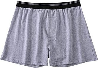 Generic Short de pyjama en coton pour homme - Coupe ample - Ouverture sur le devant - Doux - Taille élastique - Sous-vêtements pour un usage quotidien - Antib