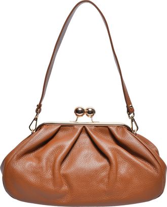 Anna Luchini Braun Rindsledertasche